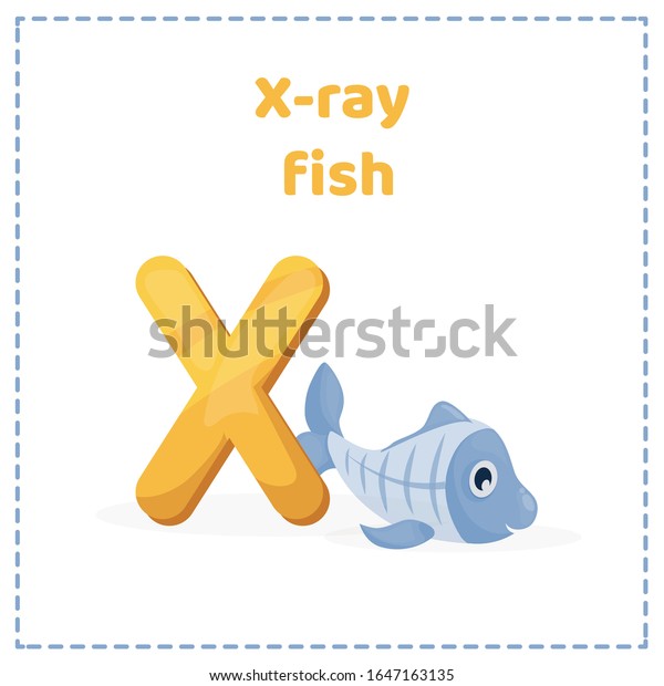 Alphabet Printable Flashcards Vector Letter X Stock Vector (Royalty ...