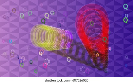 Alphabet Q Pattern Art Stock Vector (Royalty Free) 607326020 | Shutterstock
