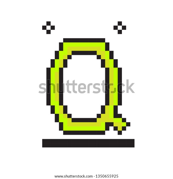 Alphabet Q Pixel Art Stock Vector (Royalty Free) 1350655925 | Shutterstock