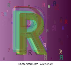 Alphabet R Icon Texture Stock Vector (Royalty Free) 632232239 ...