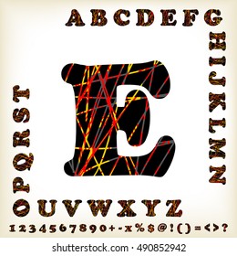 Alphabet Set Design Vector Illustration Stock Vector (Royalty Free ...