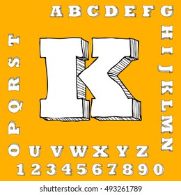 3d Numbers Paper Craft Model Template: vector de stock (libre de ...