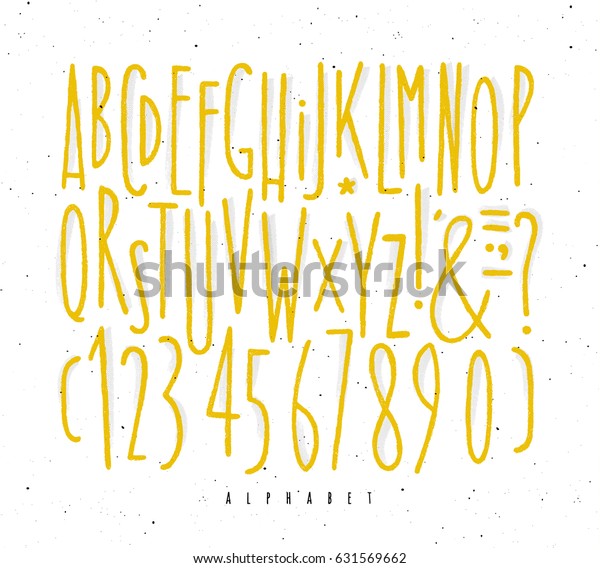 Alphabet Set Straight Lines Font Vintage Stock Vector (Royalty Free ...