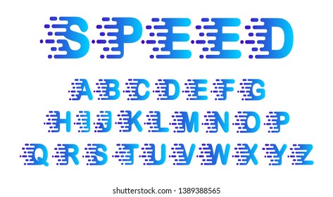 Alphabet Speed Fast Letters Vector Illustration: vector de stock (libre ...