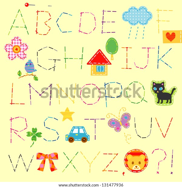 Alphabet Stitch Stock Vector (Royalty Free) 131477936 | Shutterstock
