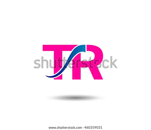 Alphabet T R Logo Design Vector Stock Vector (Royalty Free) 460359031