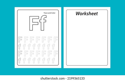 Alphabet Tracing Worksheet Trace Alphabet Design Stock Vector (Royalty ...