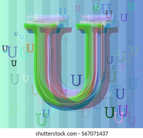 Alphabet U Background Icon Stock Vector (Royalty Free) 567071437 ...