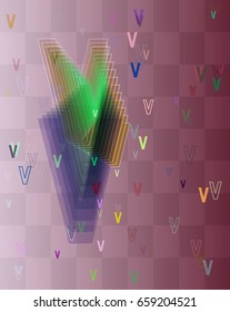 Alphabet V Art Vector Stock Vector (Royalty Free) 659204521 | Shutterstock