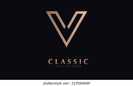 Alphabet V Text Letter Design Vector Stock Vector (Royalty Free ...