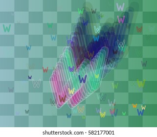 Alphabet W Background Art Stock Vector (Royalty Free) 582177001 ...