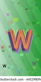 Alphabet W Background Icon Stock Vector (Royalty Free) 645298096