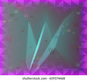 Alphabet W Background Template Stock Vector (Royalty Free) 659374468 ...