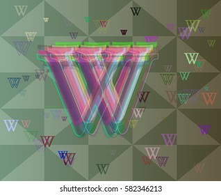 Alphabet W Design Template Stock Vector (Royalty Free) 582346213 ...