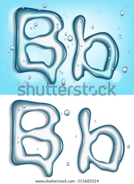 Alphabet Water Letter B Stock Vector (Royalty Free) 313685024 ...