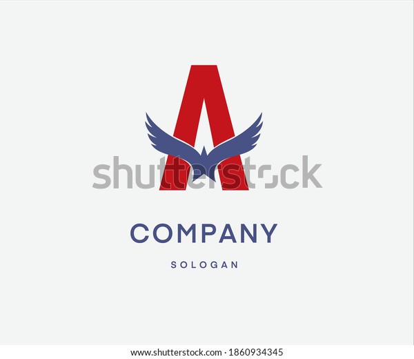 Alphabet Wings Logo Design Concept Stock Vector (Royalty Free ...