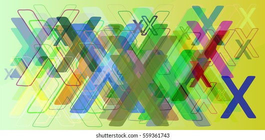 Alphabet X Vector Art Stock Vector (Royalty Free) 559361743