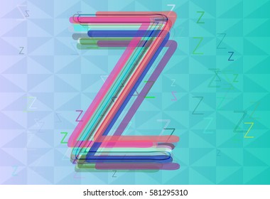 Alphabet Z Texture Template Stock Vector (Royalty Free) 581295310 ...