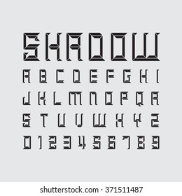 Alphabetic Fonts Numbers Stock Vector (Royalty Free) 371511487 ...