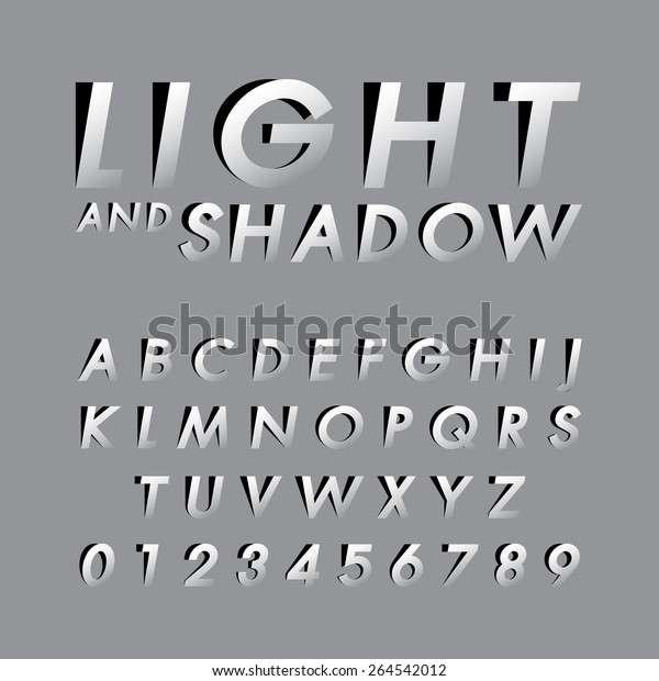 Alphabetic Fonts Numbers Stock Vector (Royalty Free) 264542012 ...