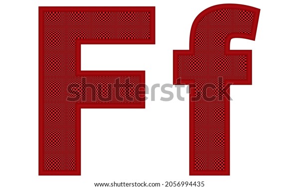 Alphabetic Uppercase Lowercase Letters F Square Stock Vector (Royalty ...