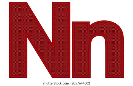Alphabetic Uppercase Lowercase Letters N Square Stock Vector (Royalty ...
