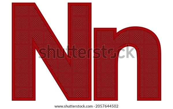 Alphabetic Uppercase Lowercase Letters N Square Stock Vector (Royalty ...