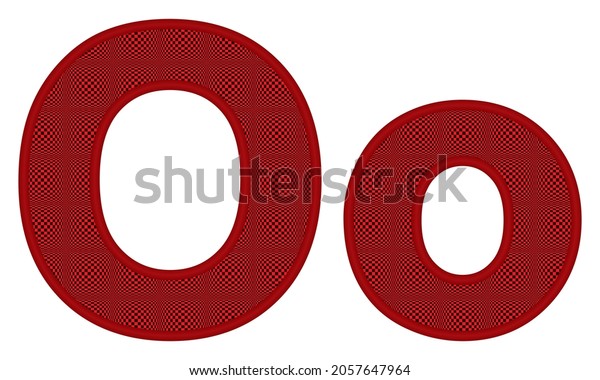 Alphabetic Uppercase Lowercase Letters O Square Stock Vector (Royalty ...
