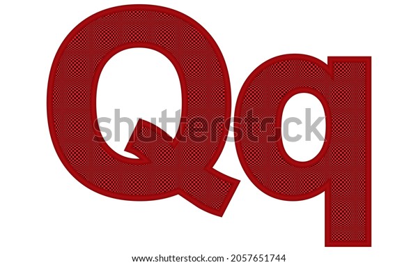 Alphabetic Uppercase Lowercase Letters Q Square Stock Vector (Royalty ...