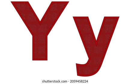 Alphabetic Uppercase Lowercase Letters Y Square Stock Vector (Royalty ...