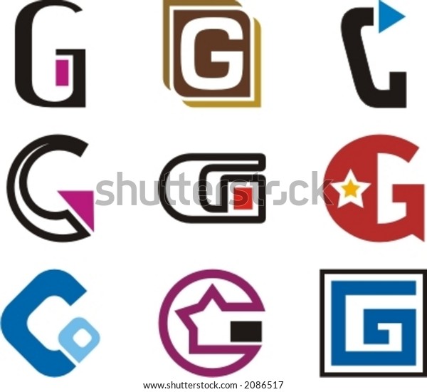 Alphabetical Logo Design Concepts Letter G Stock Vector (Royalty Free ...