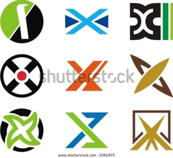 Alphabetical Logo Design Concepts Letter X Stock Vector (Royalty Free ...