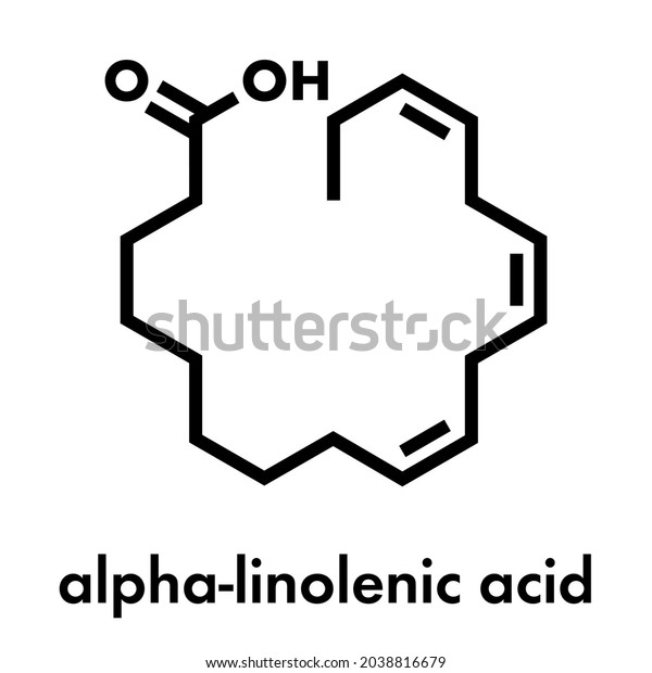 Alphalinolenic Acid Ala Molecule Essential Polyunsaturated Stock Vector ...