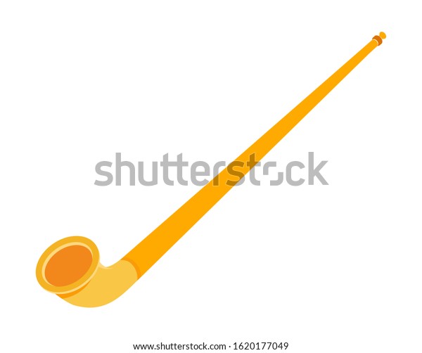 Alphorn Vector Icon Illustration Isolated On Stock Vector (Royalty Free ...