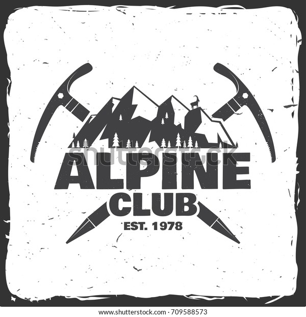 Alpine Club Badge Vector Illustration Concept: vector de stock (libre ...