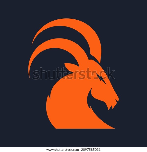 Alpine Head Simple Minimalist Logo Stock Vector (Royalty Free ...