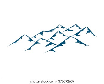 Alpine Mountain Landscape Vector Illustration: vector de stock (libre ...