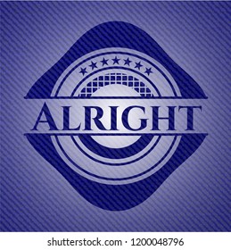 Alright Emblem Jean Background Stock Vector (Royalty Free) 1200048796 ...