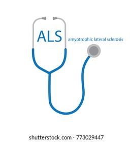 Als Amyotrophic Lateral Sclerosis Text Stethoscope Stock Vector ...