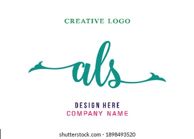 Als Lettering Logo Simple Easy Understand Stock Vector (Royalty Free ...