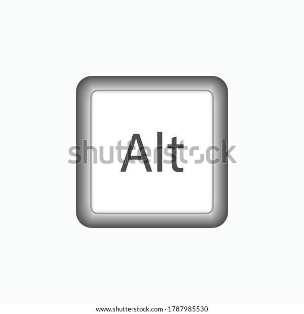 Alt Button Icon Symbol Button Keyboard Stock Vector (Royalty Free ...