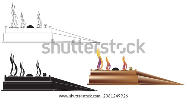 Altar Burnt Offering Structure Made Bronze Stock Vector (Royalty Free ...