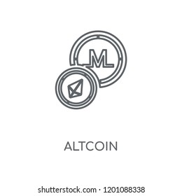 Altcoin Icon Black Filled Vector Illustration Stock Vector (Royalty ...