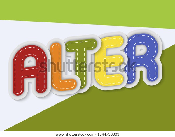 Alter Letters Banner Border Stitches Stock Vector (Royalty Free ...