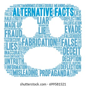 Alternative Facts Word Cloud On White Stock Vector (Royalty Free ...