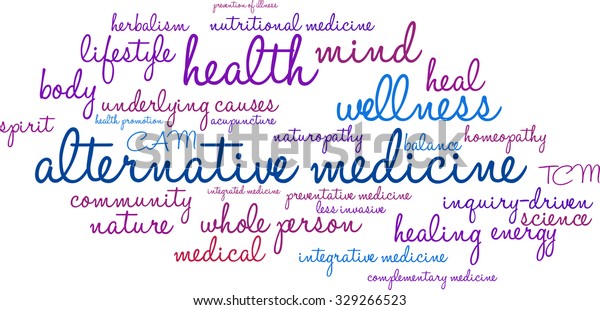 Alternative Medicine Word Cloud On White Stock Vector (Royalty Free ...