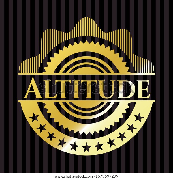 Altitude Golden Badge Emblem Vector Illustration Stock Vector (Royalty ...
