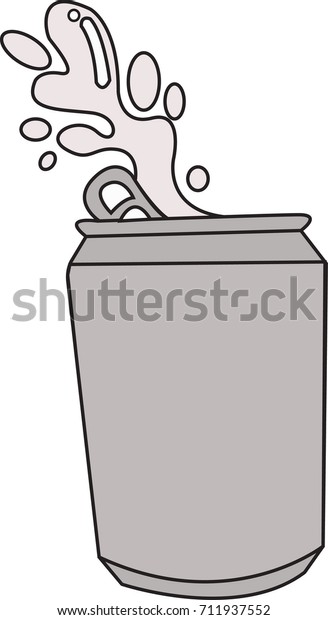 Aluminium Can Cartoon Vector Illustration Isolated: เวกเตอร์สต็อก (ปลอด ...