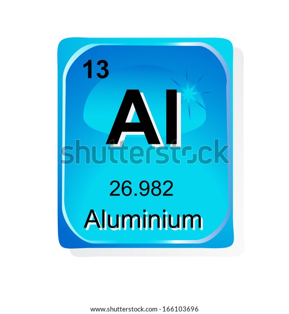 Aluminium Chemical Element Atomic Number Symbol Stock Vector (Royalty ...
