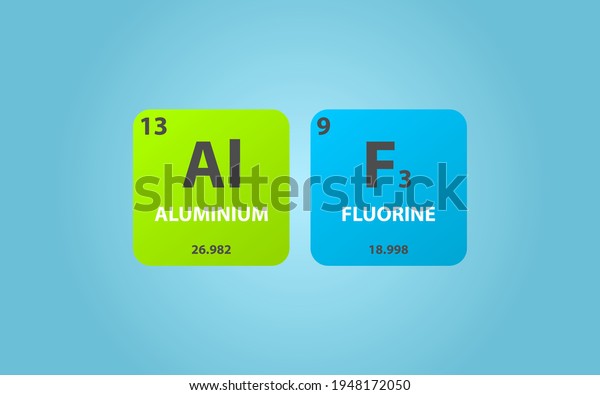 Aluminium Fluoride Alf3 Molecule Simple Molecular Stock Vector (Royalty ...